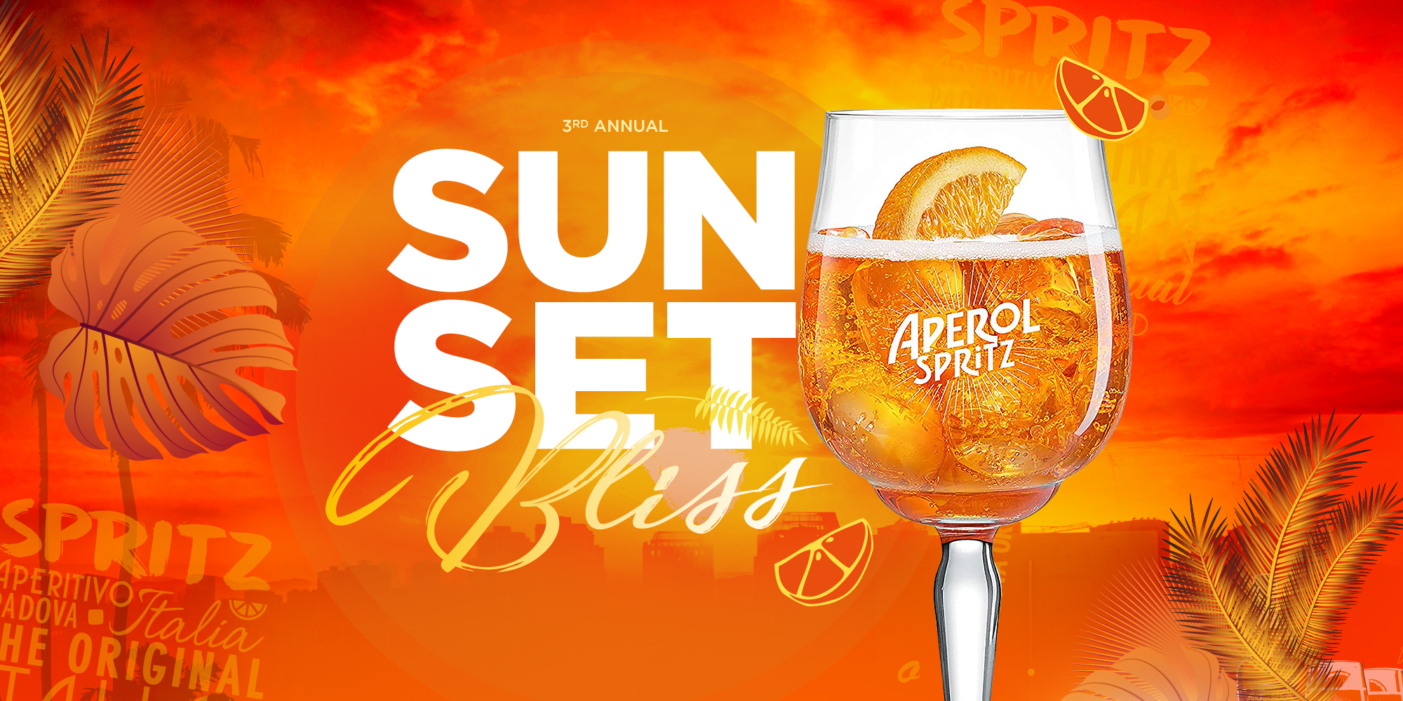 3rd Annual Sunset Bliss - Experience the Spritz | TicketsPlus