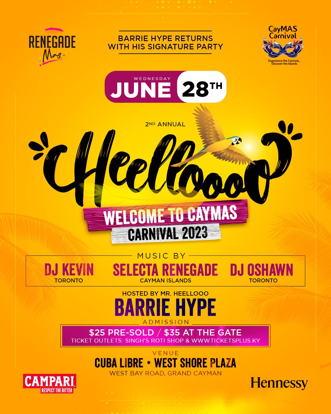 Heellloooo - Welcome CAYMAS Carnival 2023 | TicketsPlus